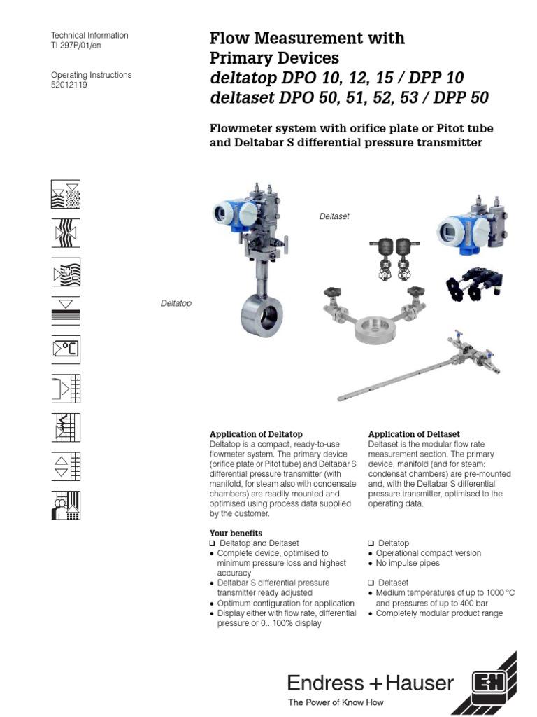 Endress & Hauser - Primary Flow Elements | PDF | Reynolds Number | Flow ...