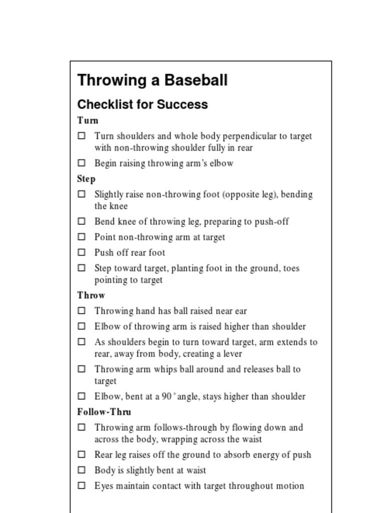 Step-by-Step Baseball Throwing Guide | PDF | Pitcher | Foot