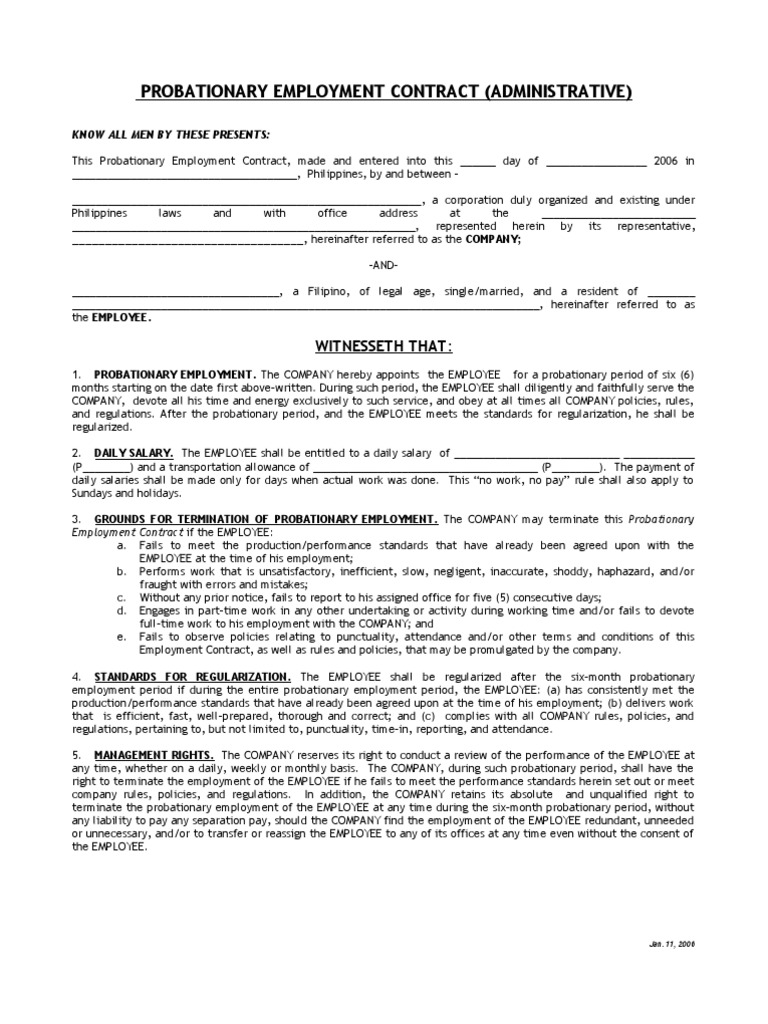 Employment Contract Administrative | PDF | Employment | Injunction