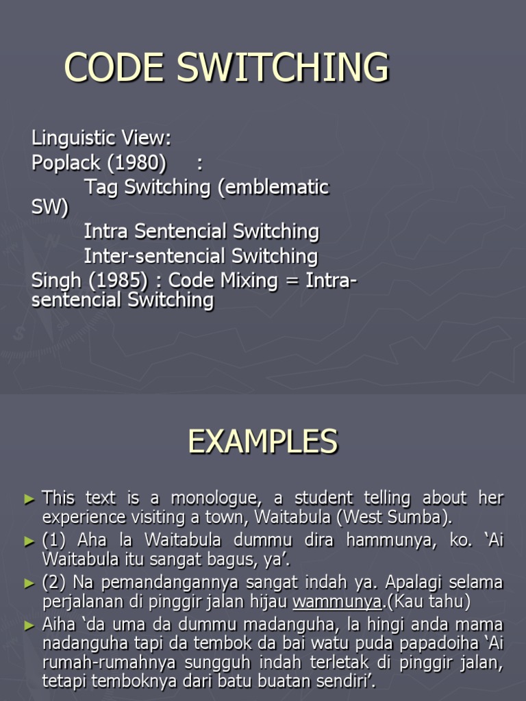 Code Switching | PDF | Sociolinguistics | Language Mechanics Code Switching | PDF | Sociolinguistics | Language Mechanics