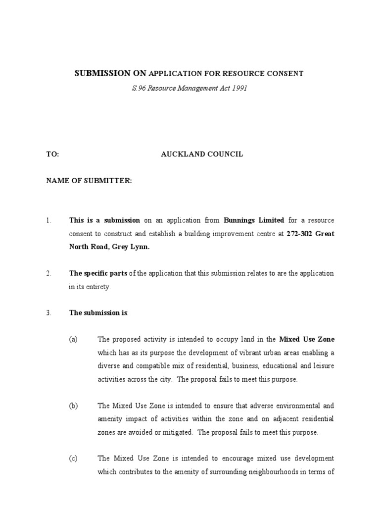 Bunnings Submission Template0513 | PDF | Mixed Use Development | Land ...