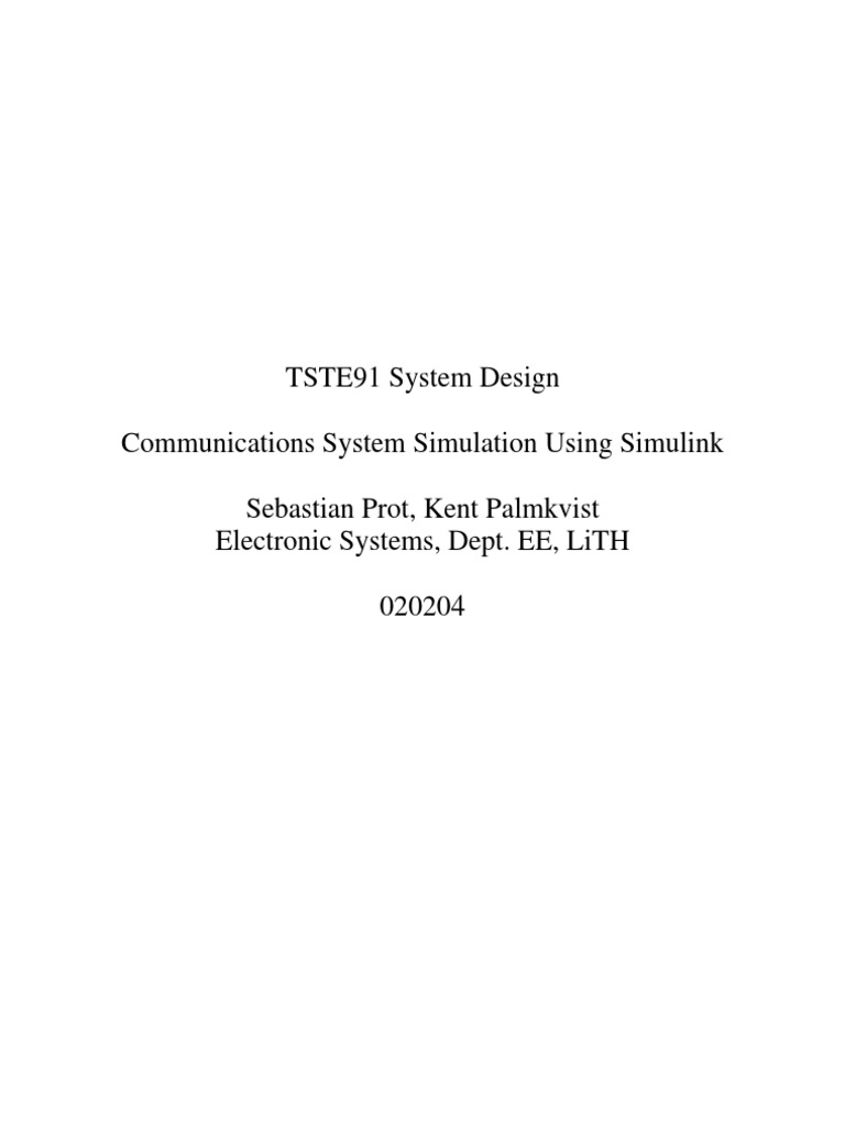 Communications System Simulation Using Simulink | PDF | Channel (Communications) | Signal ...