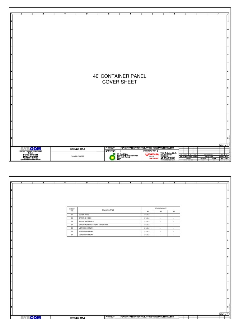 Container Panel Project Drawings | PDF