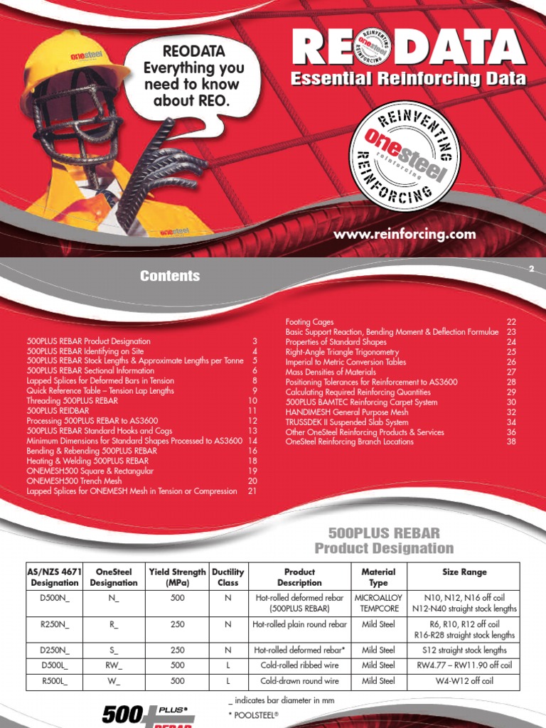 One Steel ReoData | PDF | Ultimate Tensile Strength | Strength Of Materials