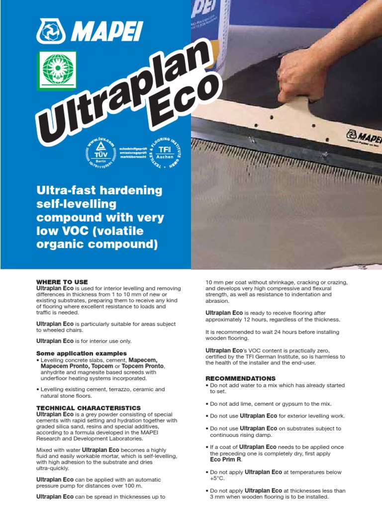513 Ultraplan Eco UK NoRestriction | PDF | Flooring | Concrete
