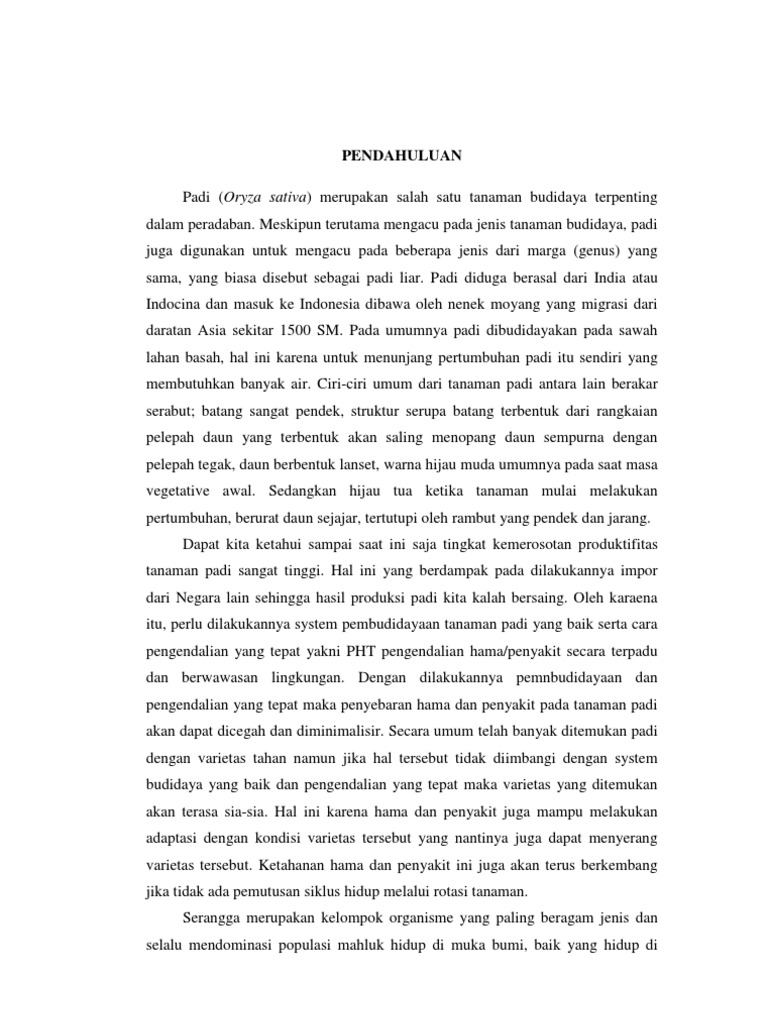 PENGENDALIAN HAMA PUTIH (Nymphula Depunctalis) PADA PADI | PDF