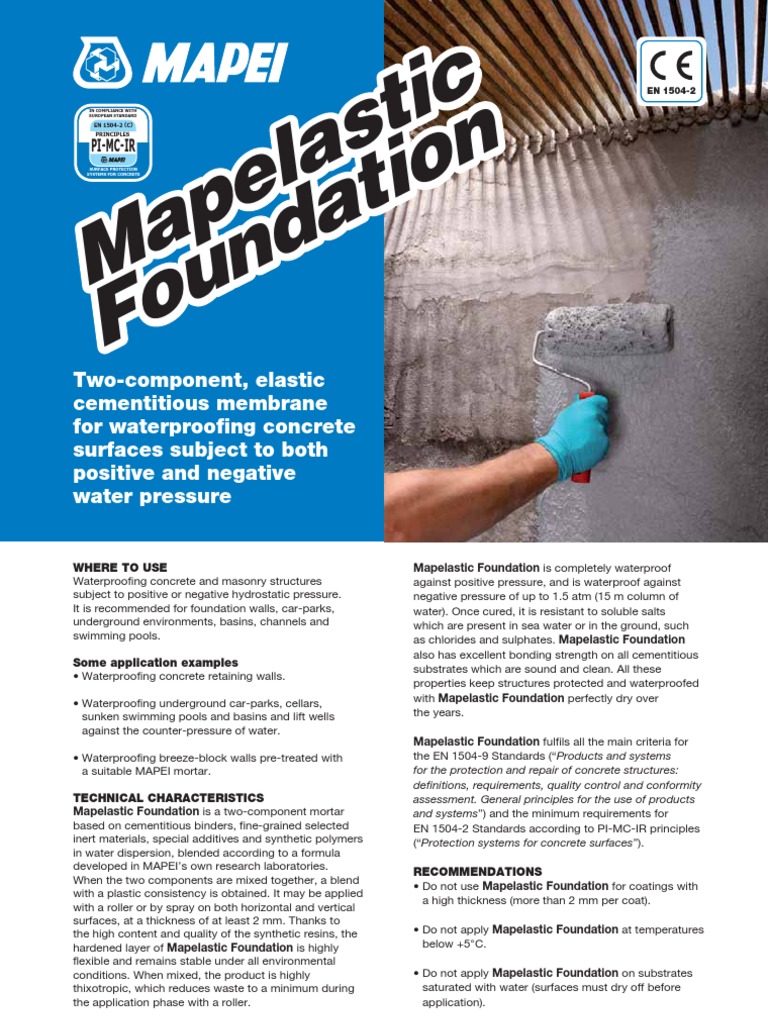 2069 Mapelastic Foundation GB NoRestriction | PDF | Concrete | Mortar ...