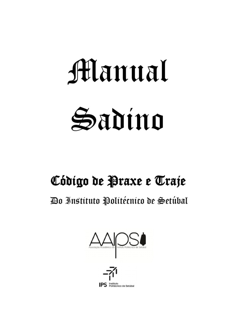 Código de Praxe e Traje IPS | PDF | Instituto de Tecnologia | Mestrado