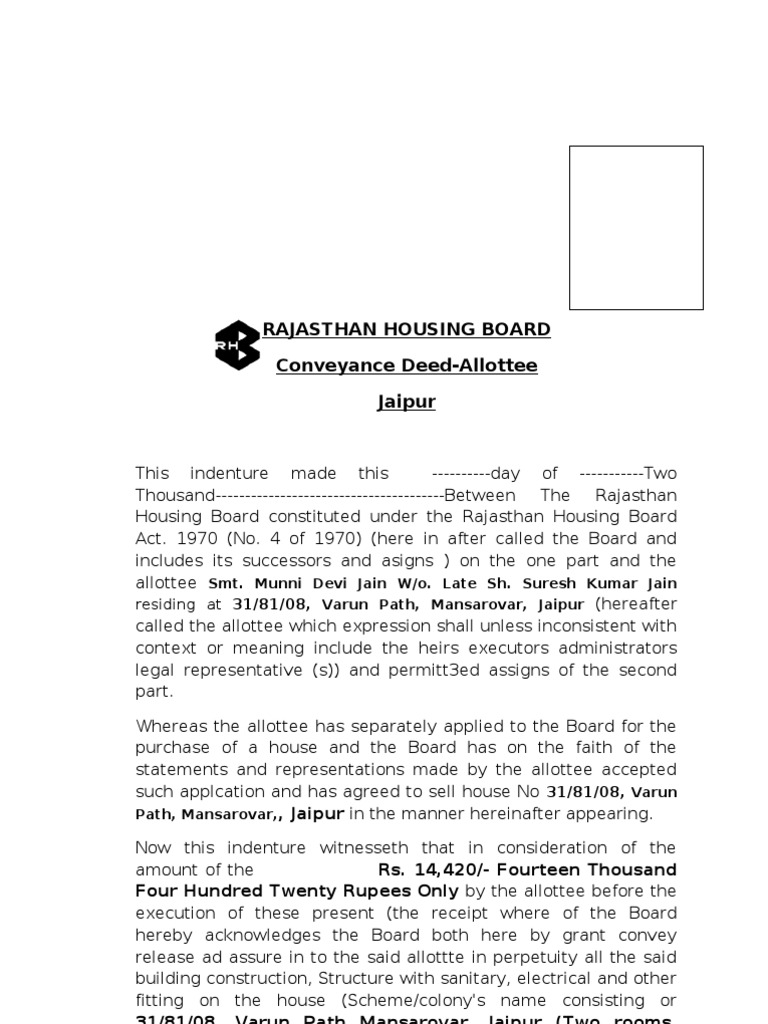 Convence Deed Asha Mathur | PDF | Common Law | Government