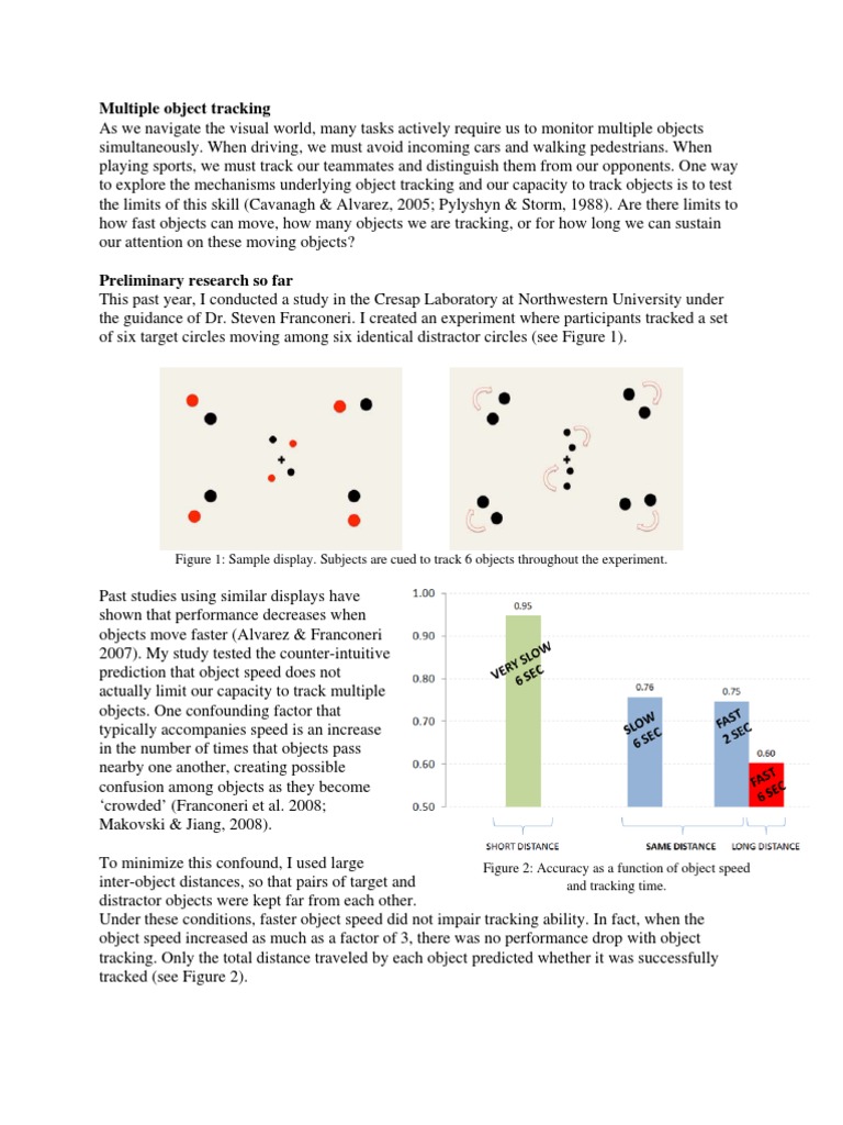 Multiple Object Tracking: Figure 1: Sample Display. Subjects Are Cued ...