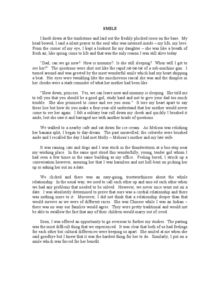 One Word Essay-Smile | PDF