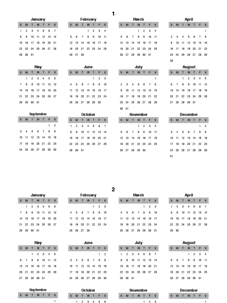 400 Years (Calendars - Numbered, Horizontal) | PDF | Holidays | Public ...