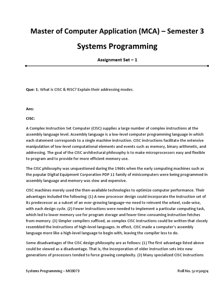 Systems Programming Assignment | PDF | Macro (Computer Science) | Assembly Language