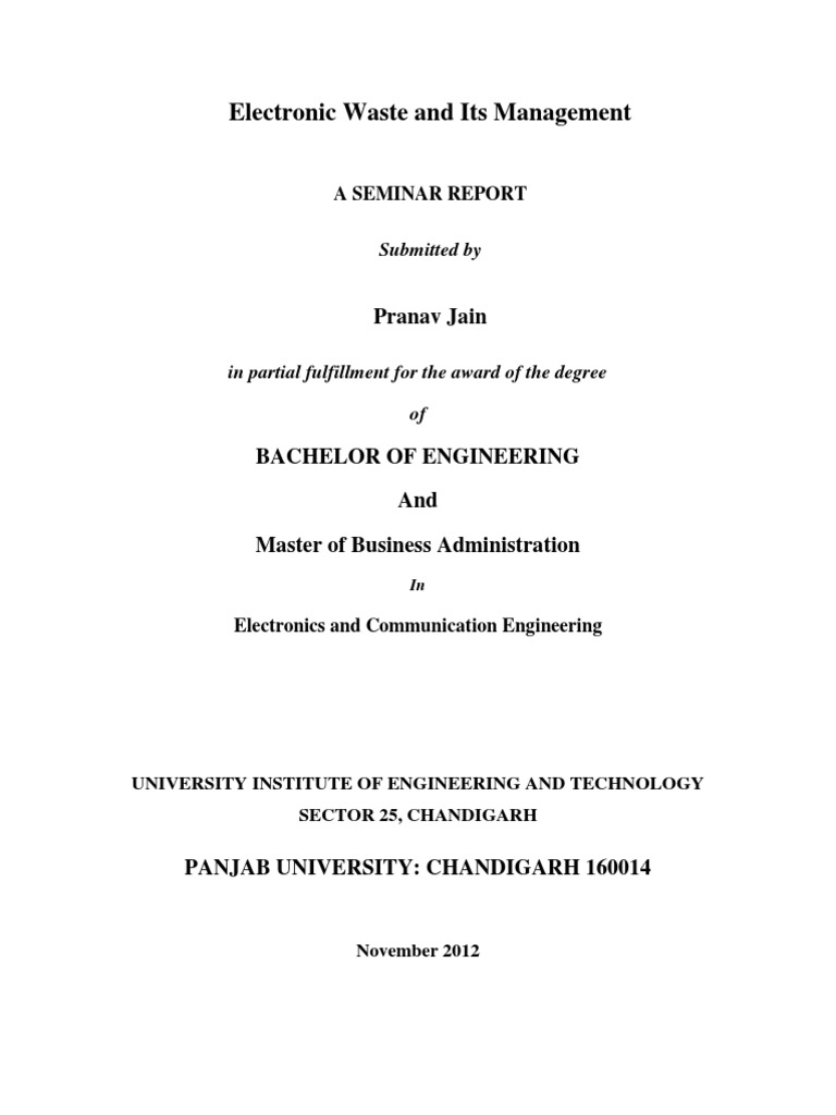 Electronic Waste and Its Management | PDF