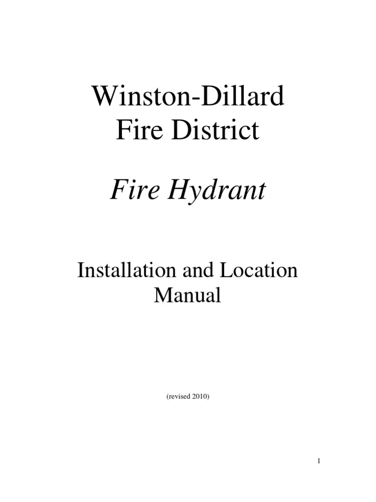 Fire Hydrant in ST Alation Manual | PDF | Home & Garden