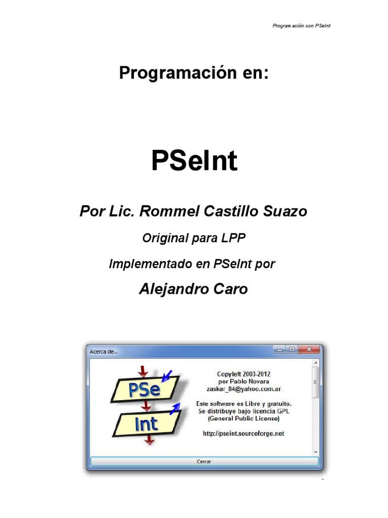 Manual PSeInt | PDF | Programa de computadora | Programación