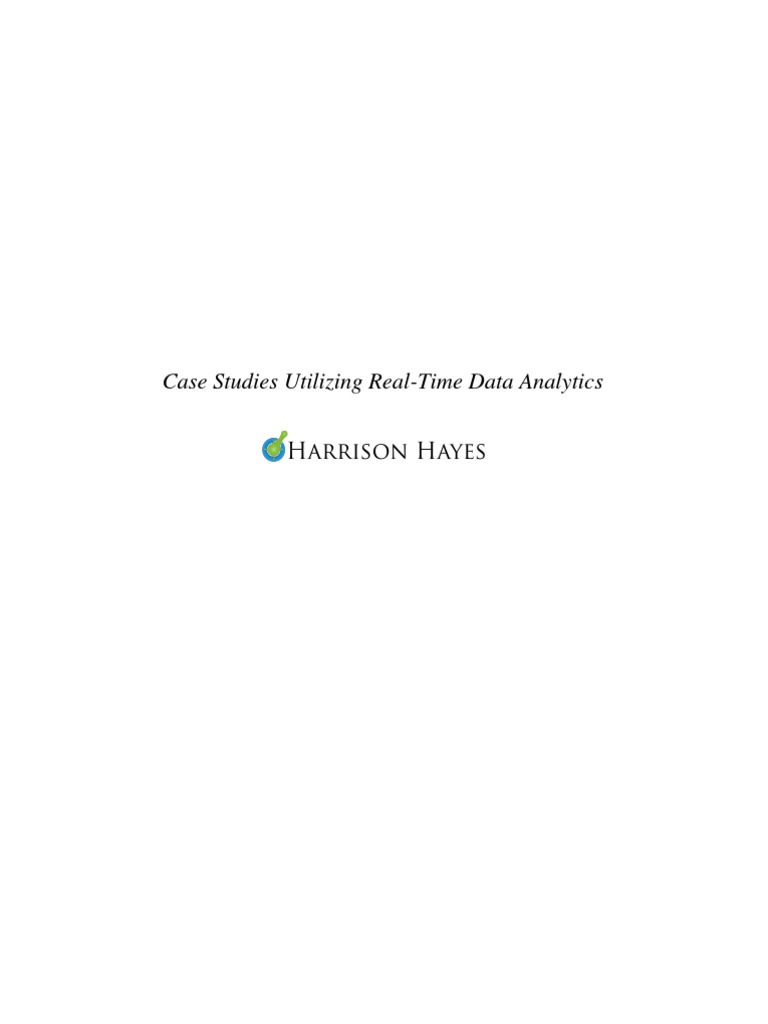 Real-Time Data Analytics Case Studies | PDF | Business Intelligence ...
