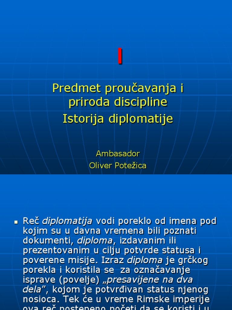 1 Лекција- diplomatija | PDF