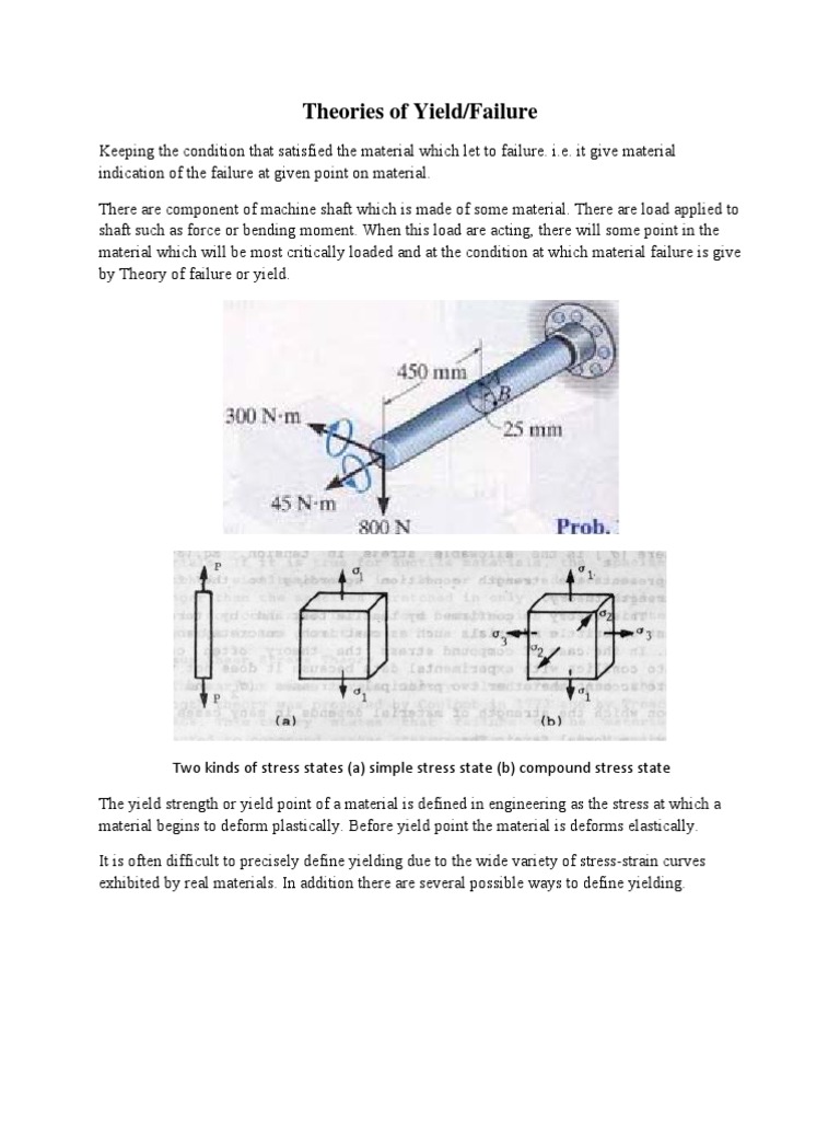Theories of Yielding PDF | PDF | Yield (Engineering) | Deformation ...