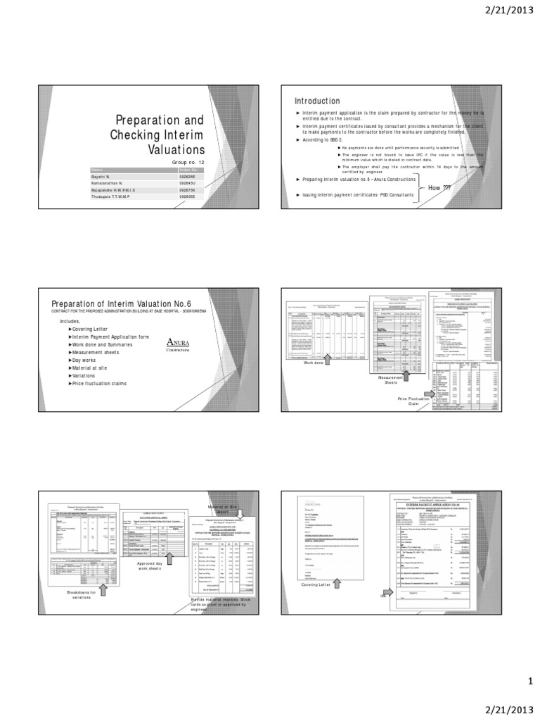 Preparation and Checking Interim Valuations | PDF | Cheque | Valuation ...