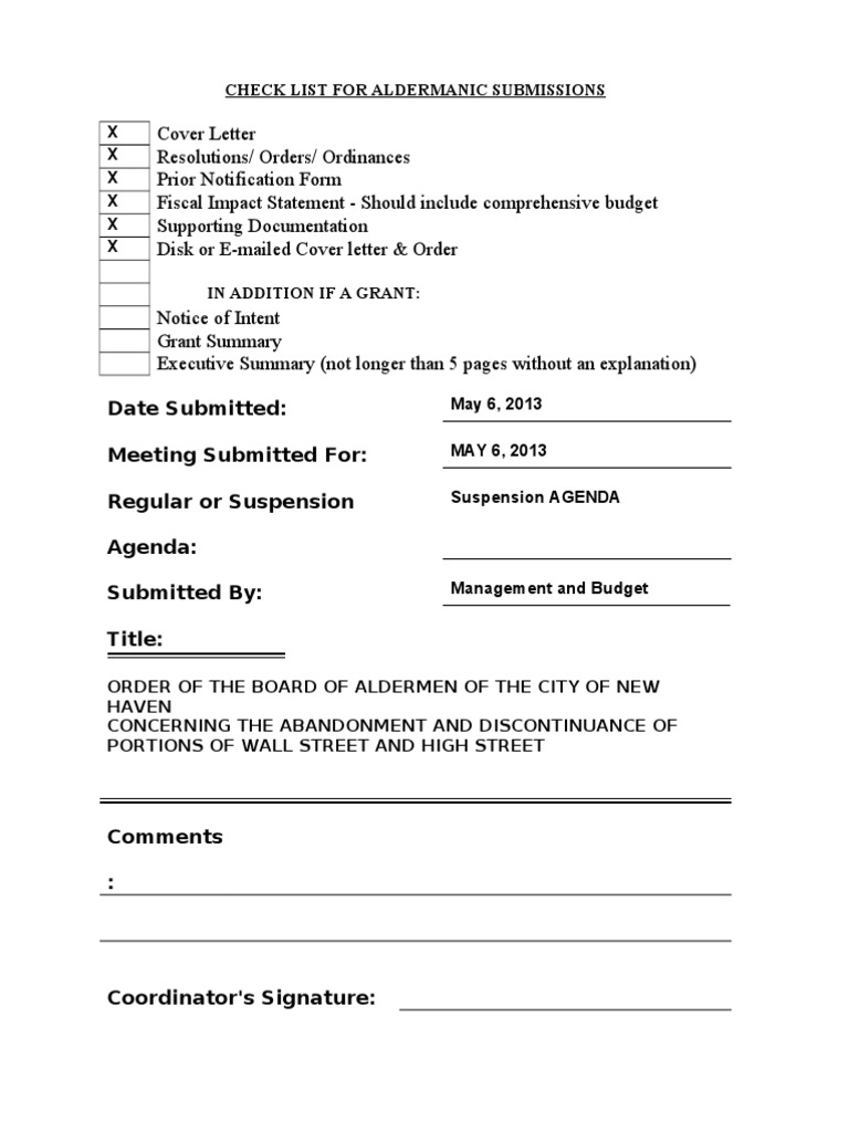 BOA Checklist Wall and High | PDF