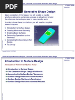 CATIA V5 Surface Modeling Guide | PDF | Shape | Curvature
