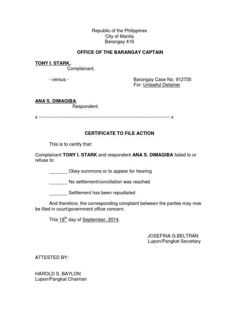 Certificate To File Action | PDF