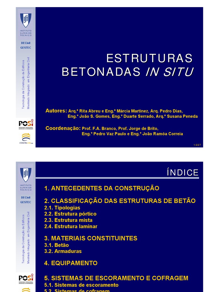 15 Estruturas Betonadas in Situ - COR | PDF | Viga | Engenharia Civil