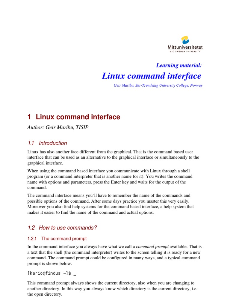 200 LM LinuxCommandInterface | PDF | Command Line Interface | Computer File