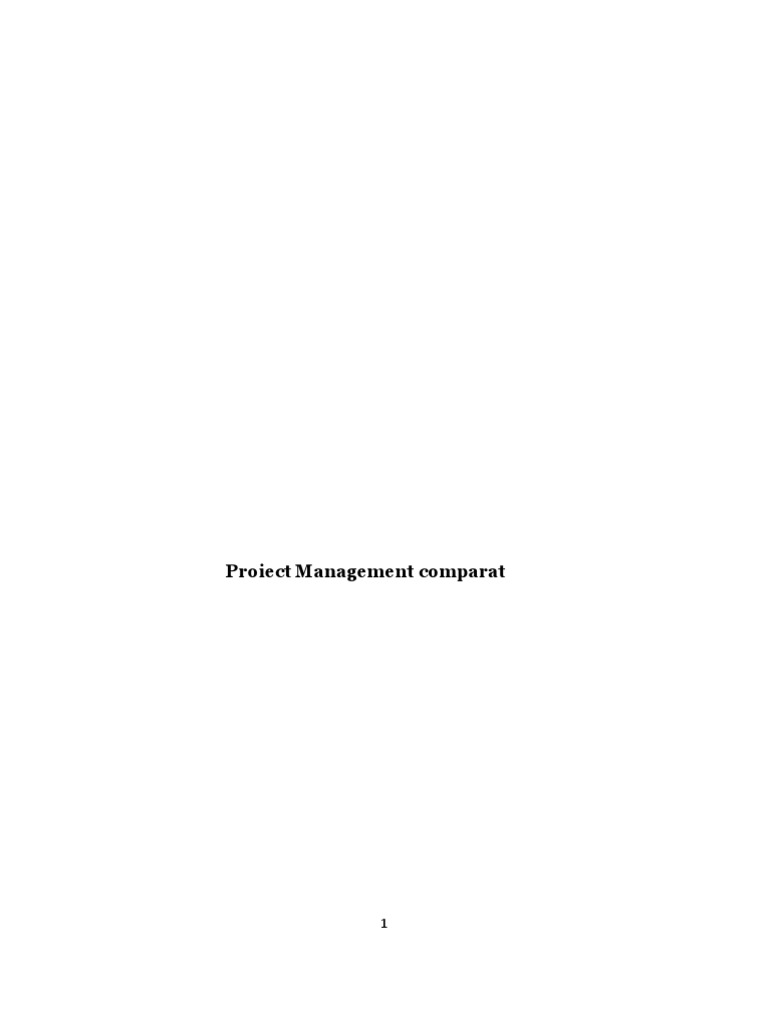 Proiect Management Comparat | PDF