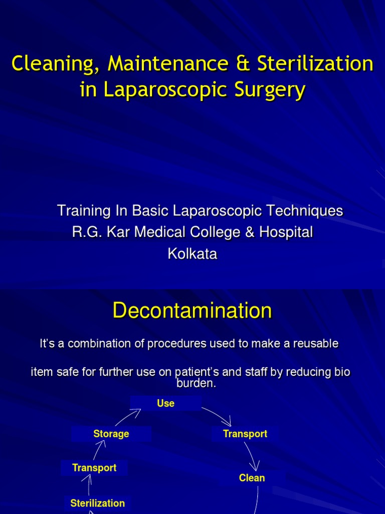 05 - Cleaning, Maintenance & Steralization in Laparoscopic Surger | PDF ...