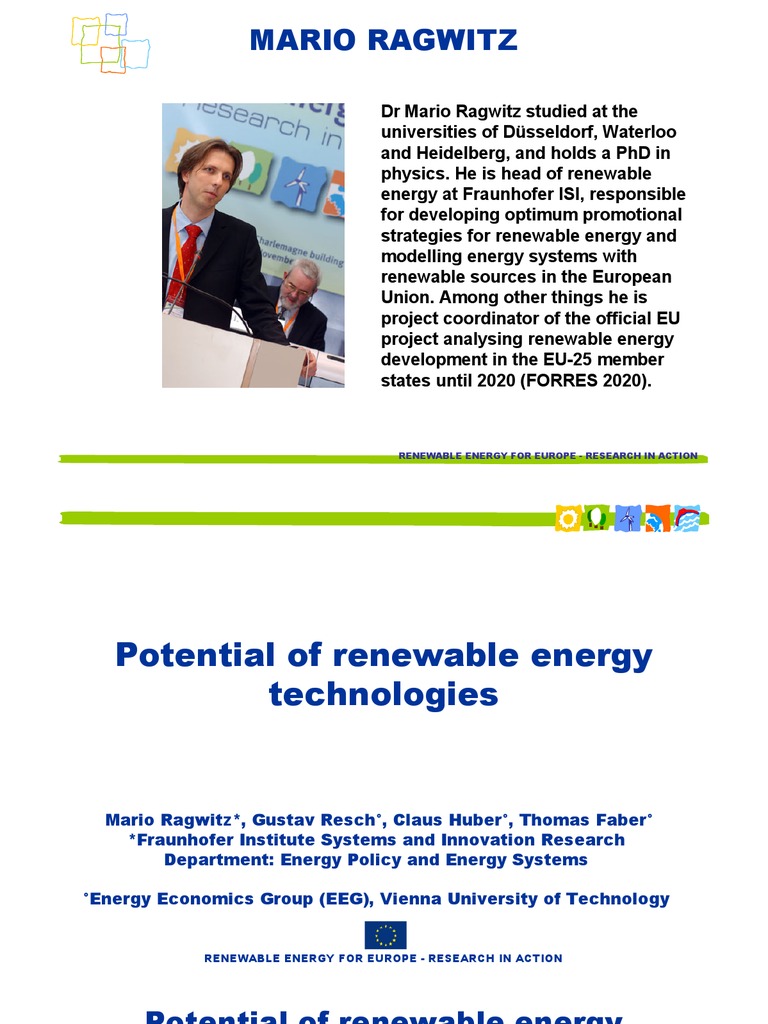 Ragwitz | PDF | Renewable Energy | Electricity Generation
