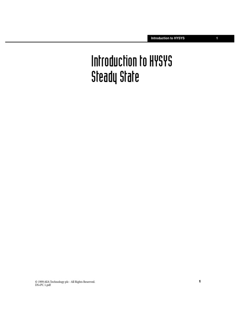 Introduction To HYSYS Steady State | PDF | Simulation | Heat Exchanger