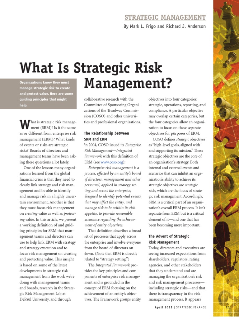 What Is Strategic Risk Management - Strategic Finance - April 2011 PDF ...