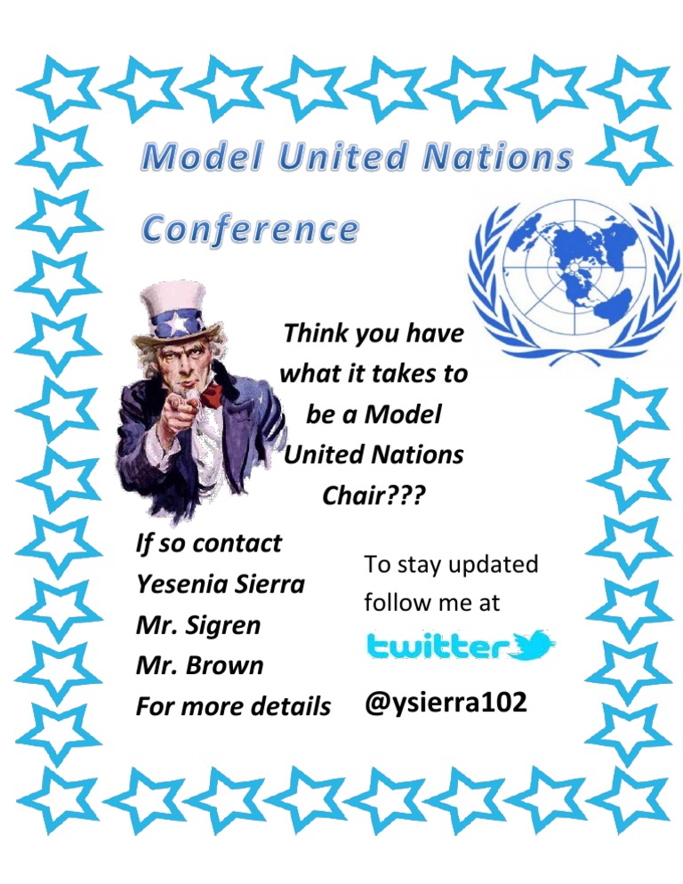 Think You Have What It Takes To Be A Model United Nations Chair??? If ...