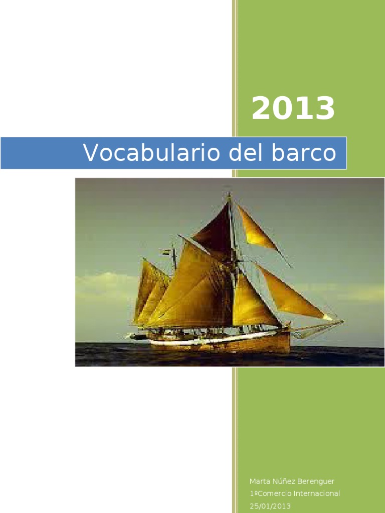 Vocabulario Del Barco2 | PDF | Barcos | Navegación
