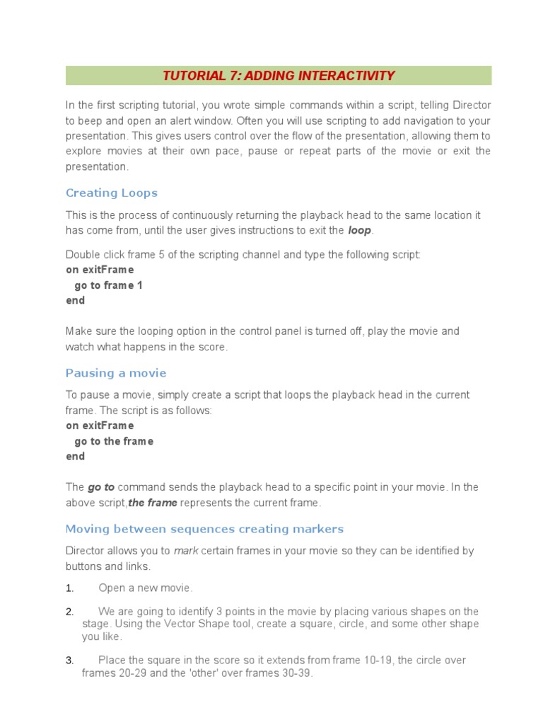 TUTORIAL 7 Adding Interactivity | PDF | Computing | Software