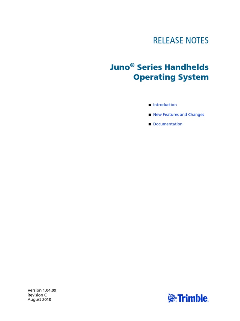 Release Notes: Juno Series Handhelds Operating System | PDF | Mobile ...