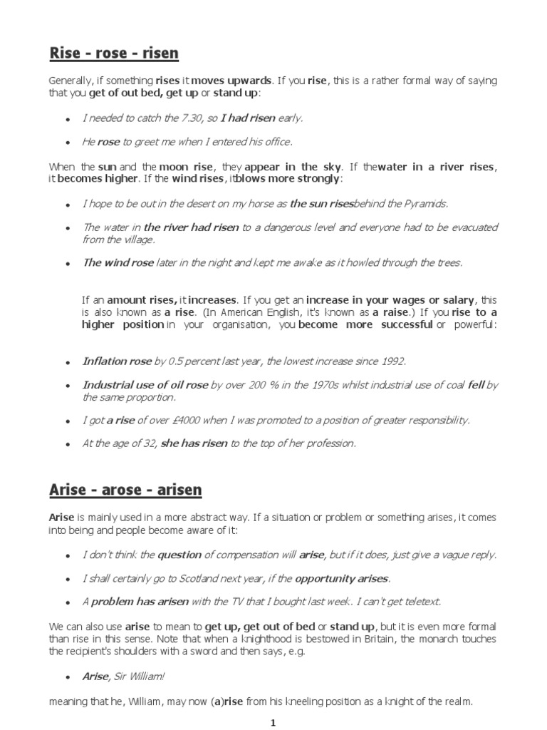 Rise - Rose - Risen: Higher Position in Your Organisation, You Become More Successful or ...