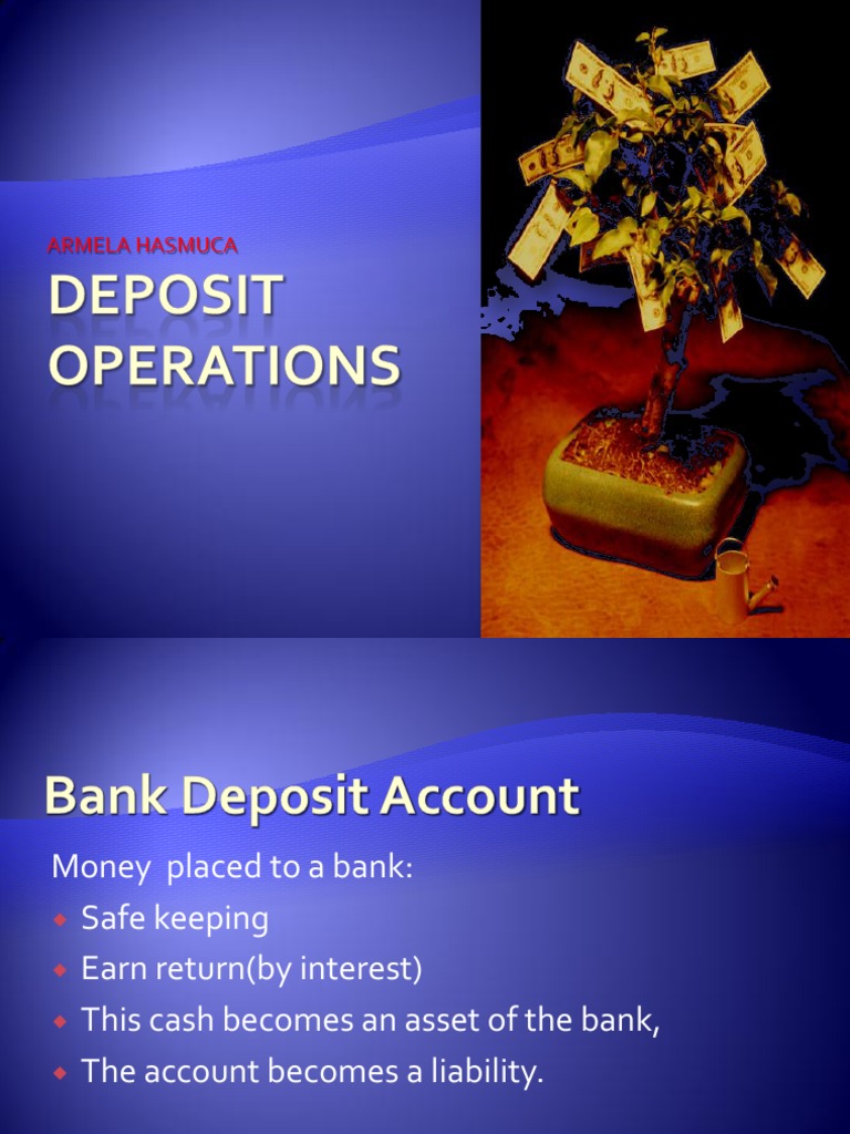 Deposit Operations | PDF | Deposit Account | Banks