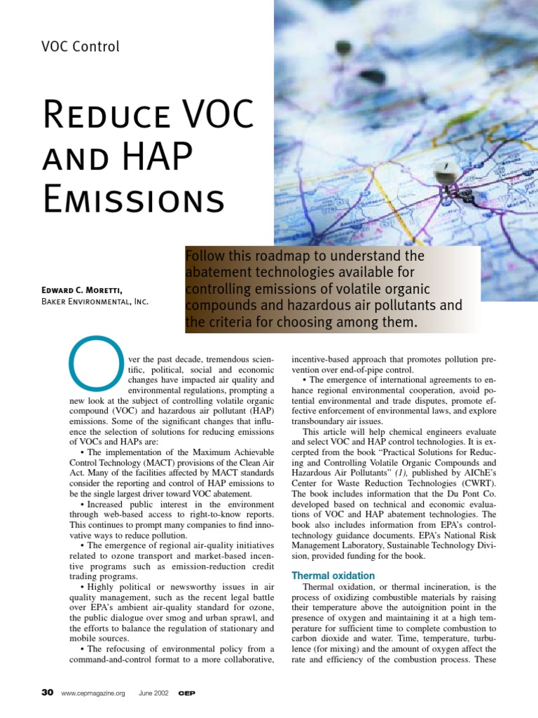 Reduce VOC and HAP Emissions PDF | Download Free PDF | Adsorption ...