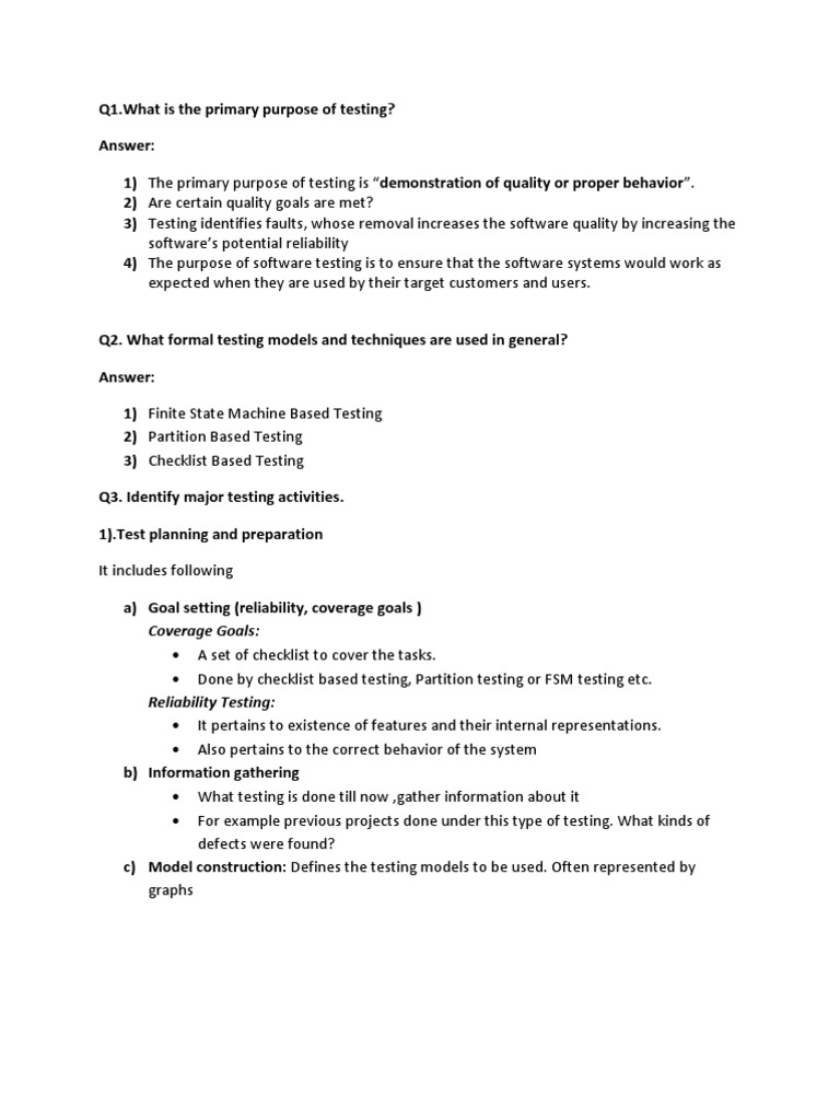 Software Quality Assurance Paper Solution | PDF | Reliability Engineering | World Wide Web