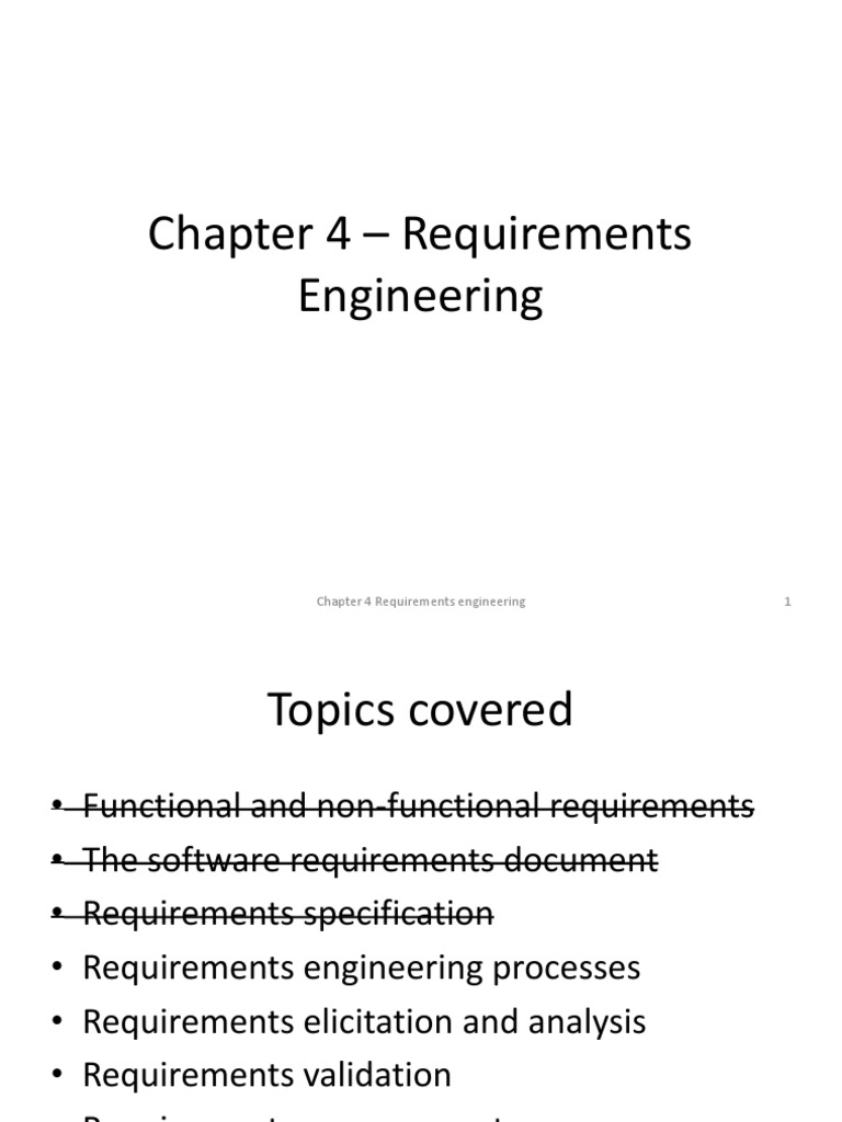 1 Chapter 4 Requirements Engineering | PDF | Use Case | Ethnography