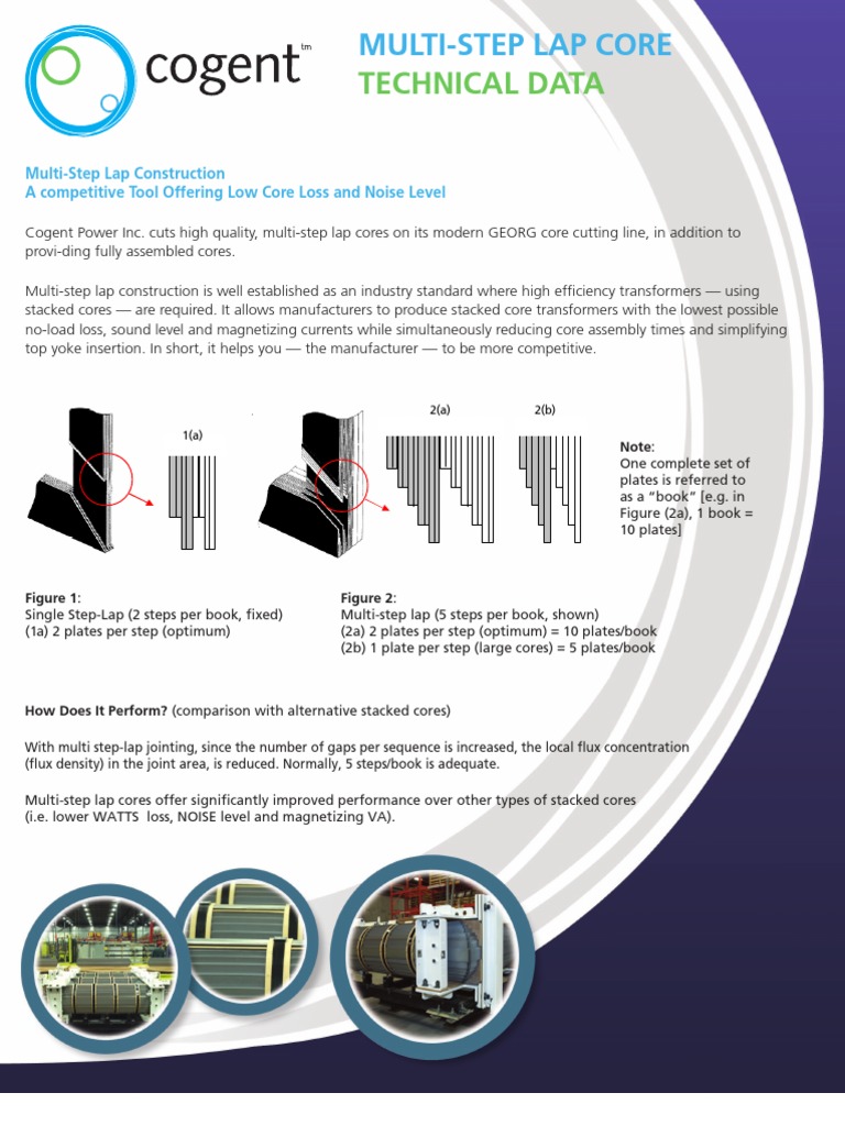 Cogent Multi Step Lap Core Technical Final | PDF | Transformer | Electromagnetism