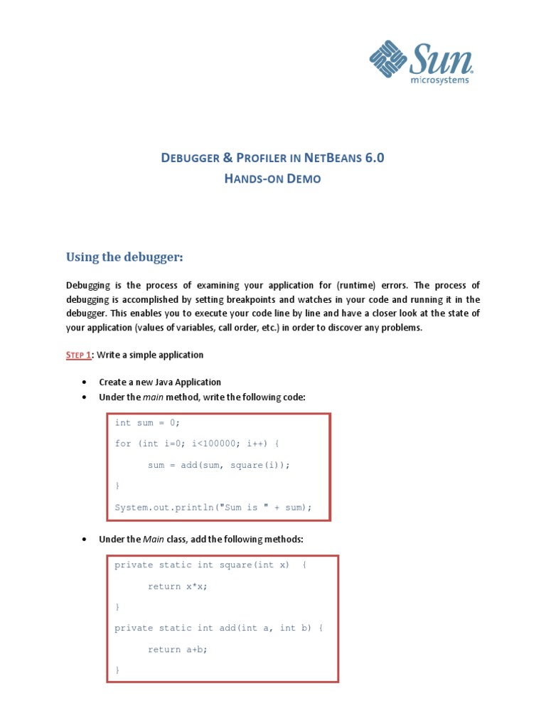 Debugger & Profiler in NetBeans | PDF | Java Virtual Machine | Net Beans