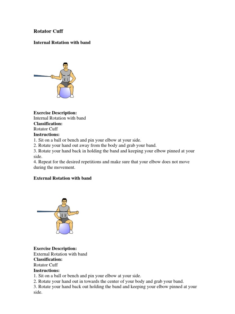 Rotator Cuff: Internal Rotation With Band | PDF | Anatomical Terms Of ...