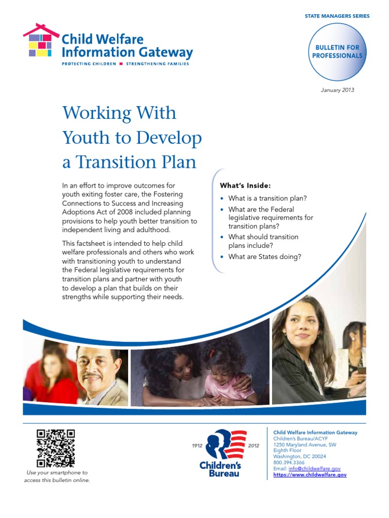 Working with Youth to Develop a Transition Plan | Foster Care | Child ...