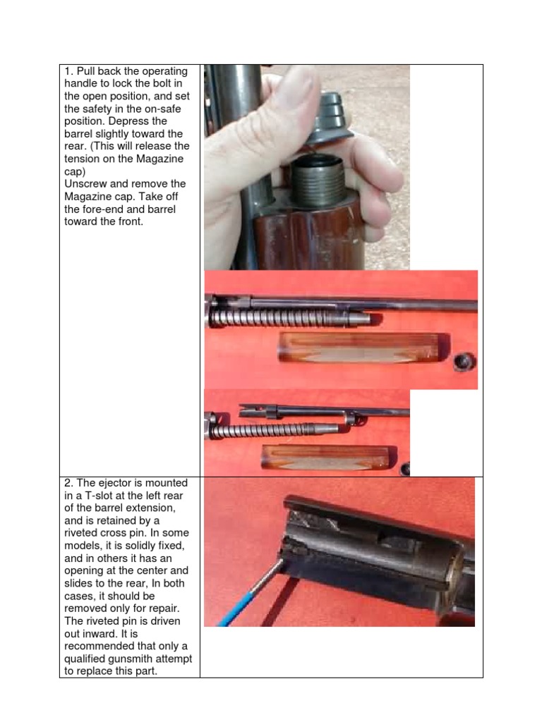 Browning auto-5 Disassembly Guide | Firearms | Projectile Weapons