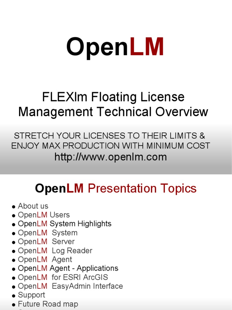 OpenLM System Technical Overview | PDF | Esri | Arc Gis