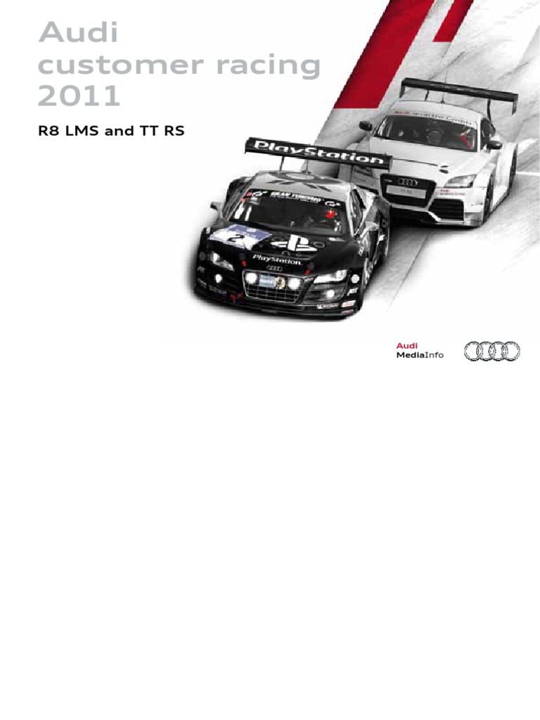 Audi Sport Customer Racing Booklet (English, 2011) | PDF | Audi ...